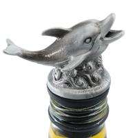 China Stainless Steel Animal Wine Pourer Silver Dolphin Liquor Pourer For Bar for sale