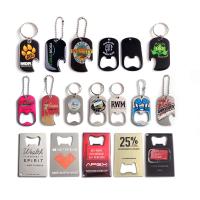 China Custom Beer Bottle Opener Keychain Stainless Steel Card Shape Manual Can Opener for sale