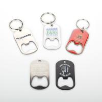 China Custom Beer Bottle Opener Keychain Stainless Steel Card Shape Manual Can Opener for sale