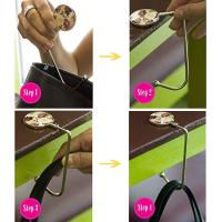 China Table Bag Hanger Hook Foldable Zinc Alloy Material For Purse Long Handbag for sale