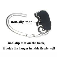 China Foldable Elephant Bag Holder Portable Metal Handbag Hook For Table for sale