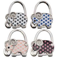 China Foldable Elephant Bag Holder Portable Metal Handbag Hook For Table for sale