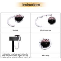 China Cherry Flowers Bag Hanger Hook Handbag Table Hook Foldable For Table for sale