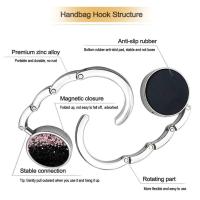China Cherry Flowers Bag Hanger Hook Handbag Table Hook Foldable For Table for sale