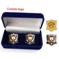 China Custom Enamel Cufflinks Brand Name Cufflinks Personalized For Groomsmen for sale