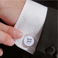 China Engraved Monogram Custom Cufflinks Personalized Silver for Wedding Present for sale