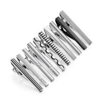 China Custom Mens Engraved Tie Clips Logo Stainless Steel Necktie Clip for sale