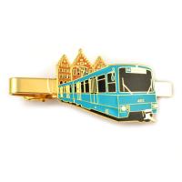 China Men Metal Tie Bar Clip Set Vintage with Rose Gold color Custom Logo for sale
