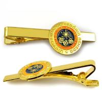 China Men Metal Tie Bar Clip Set Vintage with Rose Gold color Custom Logo for sale