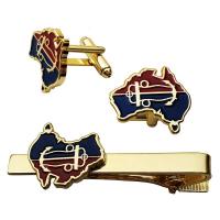 China Custom Cufflink Tie Clips Set Soft Enamel Color For Men'S Suit Shirt for sale