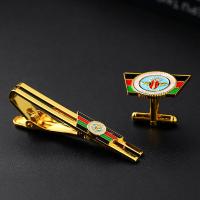 China Custom Bow Tie Clips Gold Plated Alloy Antique Personalised Tie Bar for sale