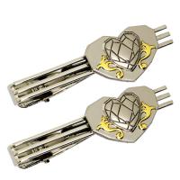 China Custom Mens Tie Clips Engraved Skinny Tie Bar Clip Gold Tie Pins for sale