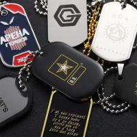 China Metal Dog Tag Necklace Pendant Stainless Steel Alloy Enamel Flag Dog ID Tags for sale