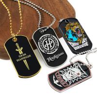 China Metal Dog Tag Necklace Pendant Stainless Steel Alloy Enamel Flag Dog ID Tags for sale