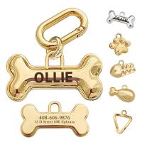 China Brass Dog Tags Pet Engraved Id Tags Double Sided Deep Engraved for sale
