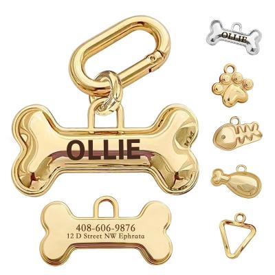China Brass Dog Tags Pet Engraved Id Tags Double Sided Deep Engraved for sale