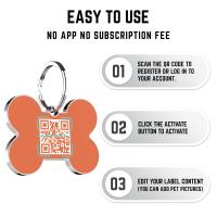 China Custom Stainless Steel Pet Tags Reflective Large with QR Code for sale