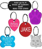 China Stainless Steel Engravable Dog Tags Metal Dog Name Tags Engraved for sale