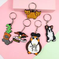 China Soft Silicone Rubber Pvc Keychain Custom Cartoon with 2d 3d Logo for sale