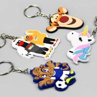 China Custom Pvc Keychain 2D 3D Soft Pvc Keyrings Promotional Non toxic for sale