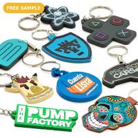 China Custom Pvc Keychain 2D 3D Soft Pvc Keyrings Promotional Non toxic for sale
