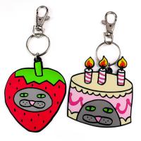 China Soft Rubber PVC Keychain 2d/3d Silicone Keyring Customized for sale