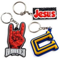 China Soft Rubber PVC Keychain 2d/3d Silicone Keyring Customized for sale