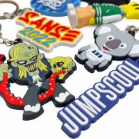 China Custom Pvc Keyrings 3D Silicone Kawaii Cartoon Anime Rubber Keychain for sale