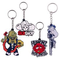 China Custom Pvc Keyrings 3D Silicone Kawaii Cartoon Anime Rubber Keychain for sale
