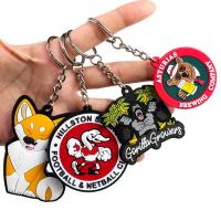 China Custom Anime Pvc Keychain Cute Silicone Rubber Key Holder Digital Printing for sale
