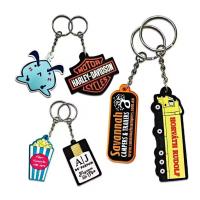 China Custom Silicone Rubber Keyring 2D 3D Printing Soft Pvc Keyrings for sale