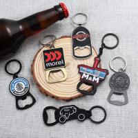 China Custom Logo Magnetic Bottle Opener Keychain Metal Zinc Alloy Enamel Beer Opener for sale