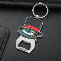 China Custom Logo Magnetic Bottle Opener Keychain Metal Zinc Alloy Enamel Beer Opener for sale