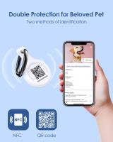 China Custom Silicone NFC Smart QR Code Pet Tag Dog Identification Tag Name Dog Tags for sale