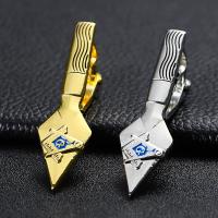 China Gold Silver Plated Soft Enamel Masonic Tie Clips Airplane Tie Clip Engraved Tie Pin for sale