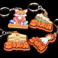 China Customised Soft Pvc Silicone Promotional Keychains Cartoon Anime Key Chains for sale