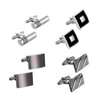 China Personalised Mens Plain Gold Round Silver Love Knot Cufflinks for sale