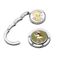 China Folding Purse Table Hook Handbag Holder Custom Logo Bag Hanger for sale