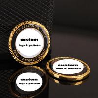 China Custom Coin Souvenir Brass Gold Silver Logo 3D Metal Challenge Coin for Laser Engraving for sale