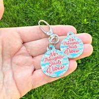 China Custom Logo Engraved Laser Retro Boho Pet Tag Personalized Qr Code Dog Id for sale