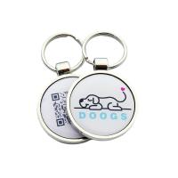 China Soft Enamel Zinc Alloy Metal NFC QR Code Pet ID Tags Dog Tags for sale