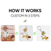 China Custom Logo Printed Double Side 2D Soft Pvc Brand Silicone Keyring Rubber Keychain for sale