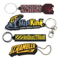 China Custom 2D Soft PVC Keychain 3D Key Chain Rubber Keychains Logo Soft Silicone Keyring for sale