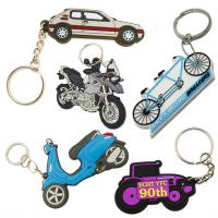 China Custom 2D Soft PVC Keychain 3D Key Chain Rubber Keychains Logo Soft Silicone Keyring for sale