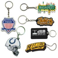 China Custom 2D Soft PVC Keychain 3D Key Chain Rubber Keychains Logo Soft Silicone Keyring for sale