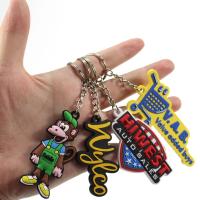 China Custom Logo Silicone Keychain Cartoon 2d 3d Soft Pvc Keychain Rubber Gift Key Chain for sale