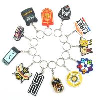 China Custom Logo Silicone Keychain Cartoon 2d 3d Soft Pvc Keychain Rubber Gift Key Chain for sale