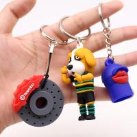 China Personalized Custom Silicone Rubber Keyring Cartoon 3d Soft Pvc Keychain for sale