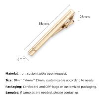 China Custom Tie Clip Men's Gold Metal Tie Clip Parties Engagements Gifts for sale