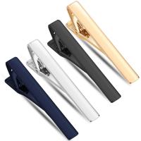 China Colors Regular Necktie Clamp Wedding Business Tie Pin Clip Gold Silver Tie Clips For Men for sale
